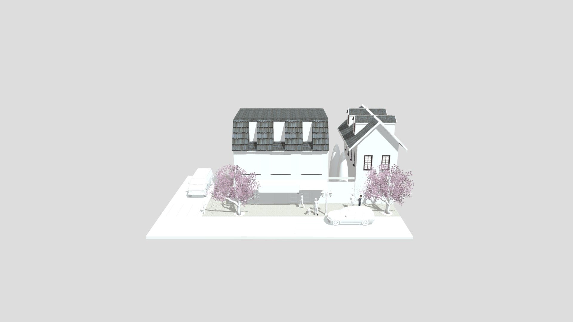 House with a store - Imported - Download Free 3D model by Home Design ...
