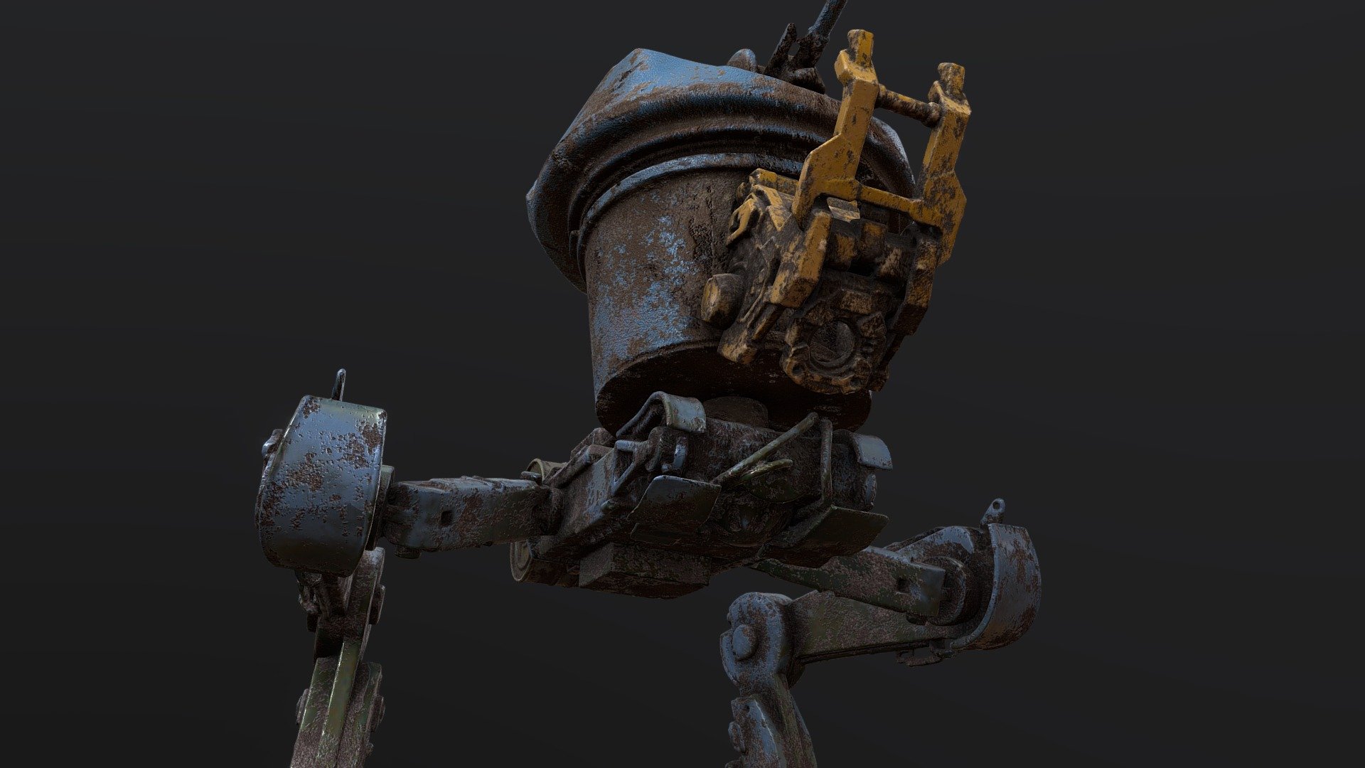 biped walking tank03 (PBR texture) - Buy Royalty Free 3D model by ...