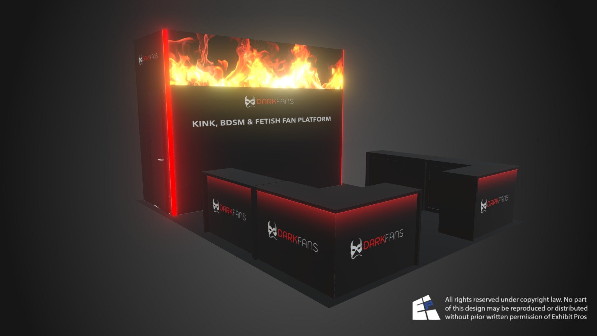 Dark Fans 20x16 AVN Expo 2026 Opt 2 - 3D model by EP (@ExhibitP ...