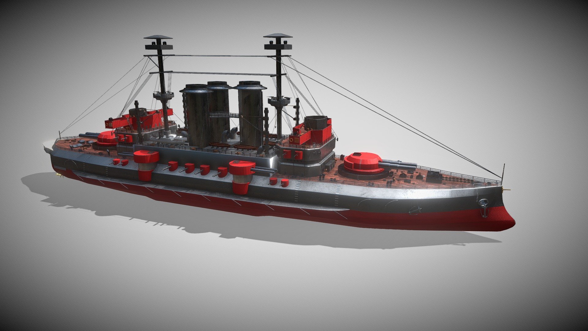 ORP Jadwiga (Alt-History). - 3D model by Barneh_Modelling [5c0d060 ...