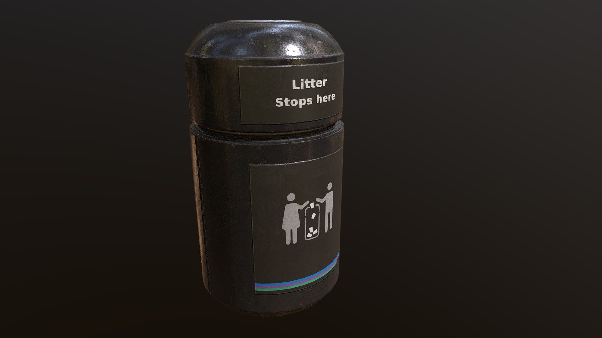 Subway trash can - 3D model by Wowoz [5c11a3a] - Sketchfab