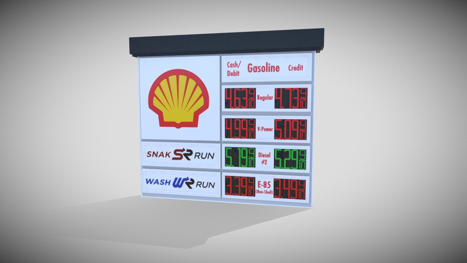 Shell Gas Station Sign - Download Free 3D model by JackMitchell01 ...