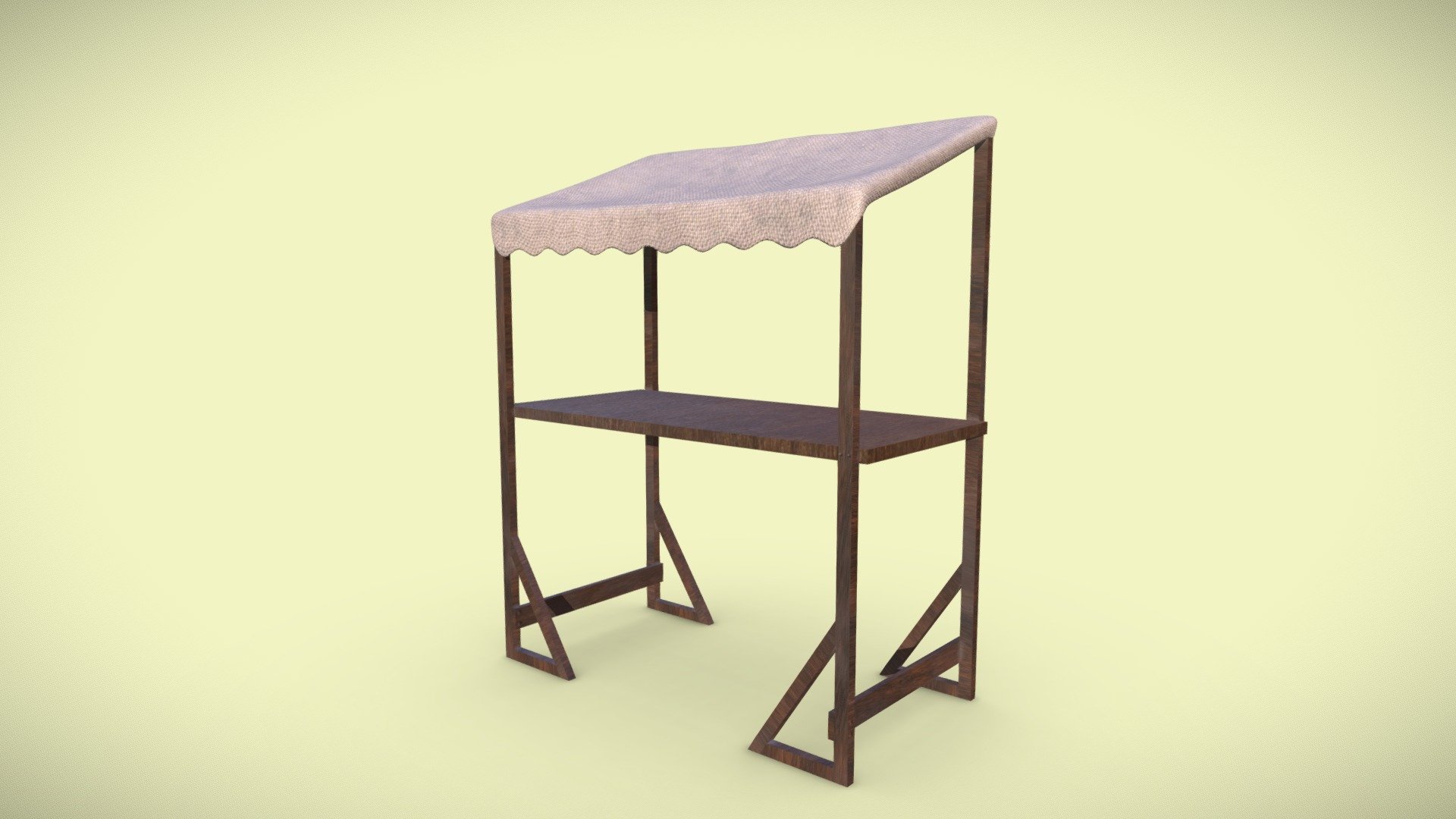 Small Market Stand - 3D model by We3Do (@we3DoModel) [5c15293] - Sketchfab