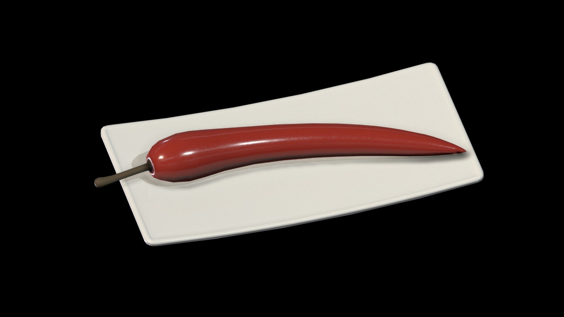 Chili plate - Buy Royalty Free 3D model by tamminen [5c198e4 ...