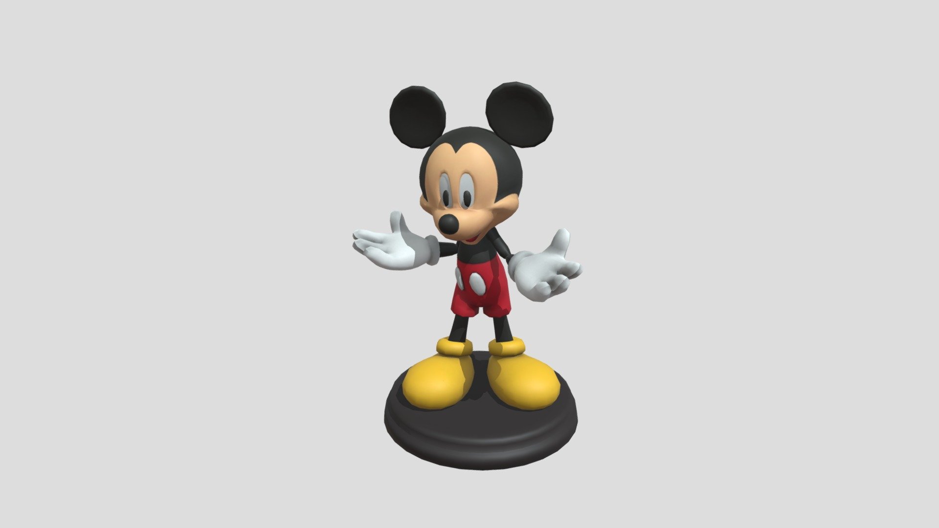 Mickey Mouse - Download Free 3D model by Videonow King (@videonowfan) [5c1bfc9] - Sketchfab