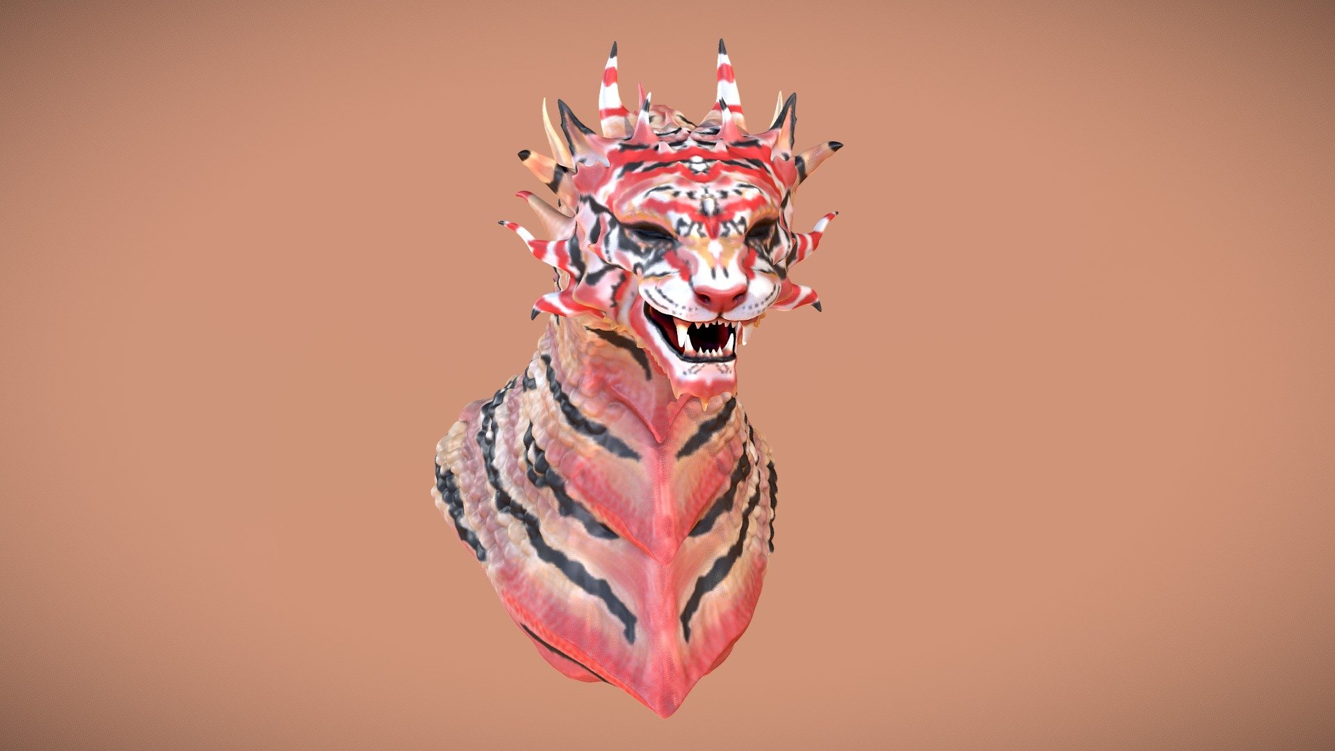 Sunstalker Tiger Dragon - 3D model by David Wittmann (@davidwittmann ...
