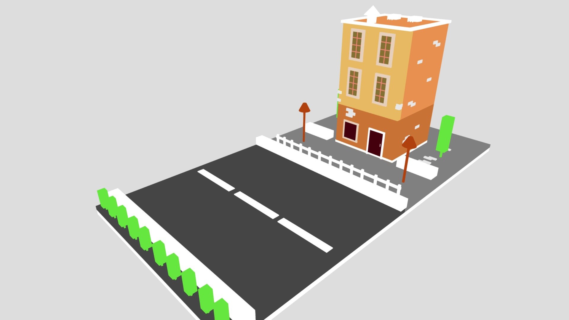 Low Poly Building - 3D model by Rio (@mr.rio) [5c1ed13] - Sketchfab