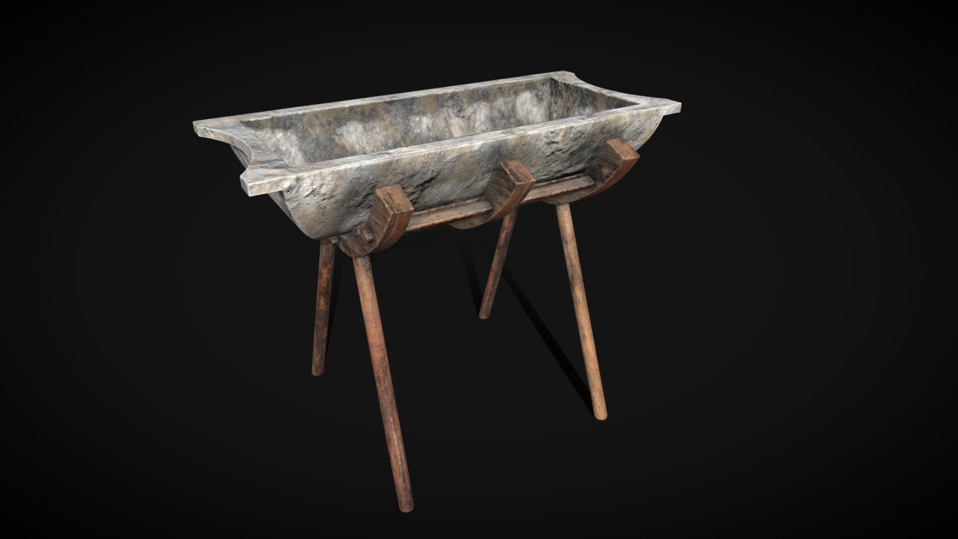 Medieval Stone Food Trough - Buy Royalty Free 3D model by Clockwork ...