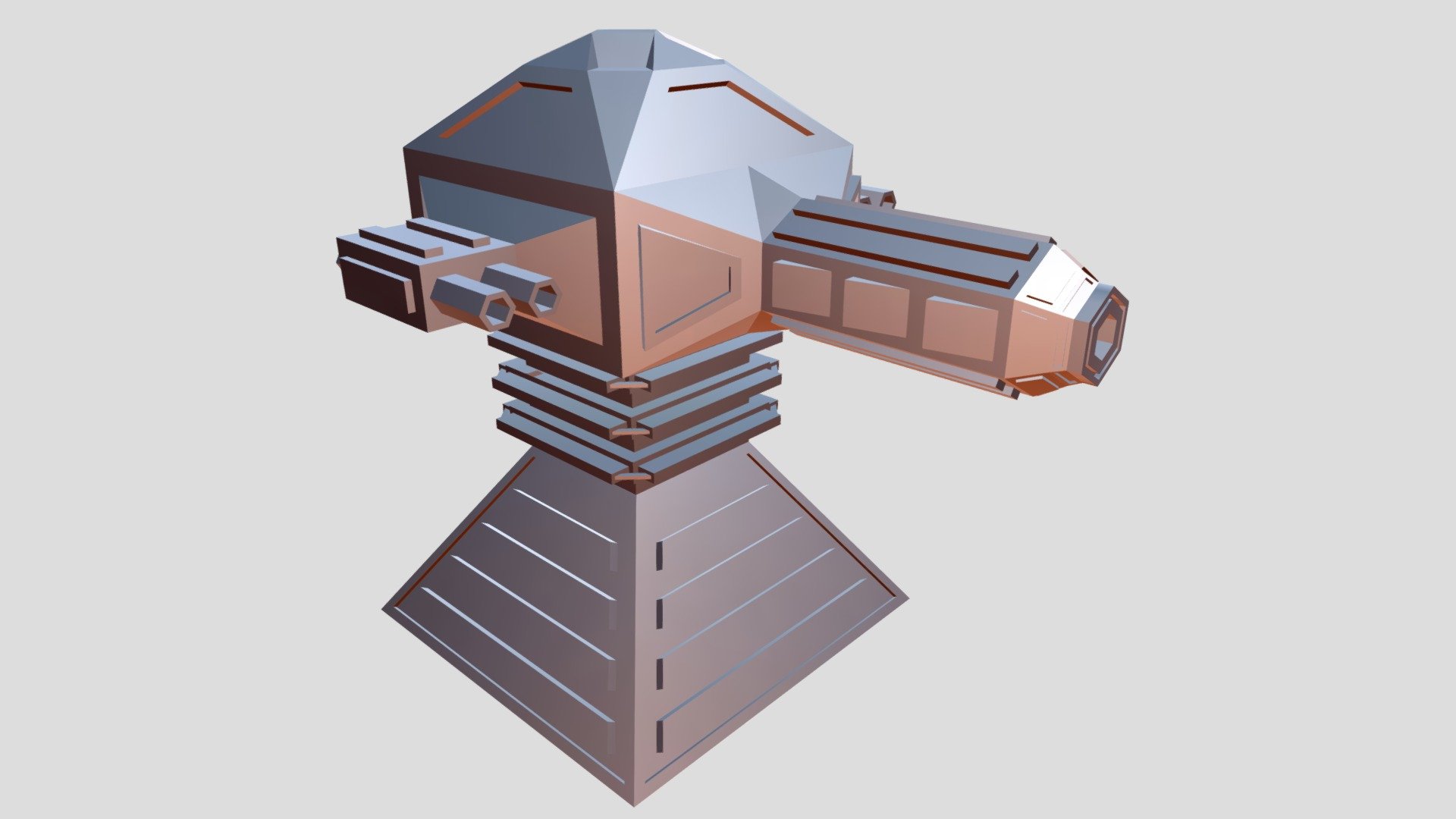 Turret 4 - Rocket Launcher - Download Free 3D model by Trockk ...