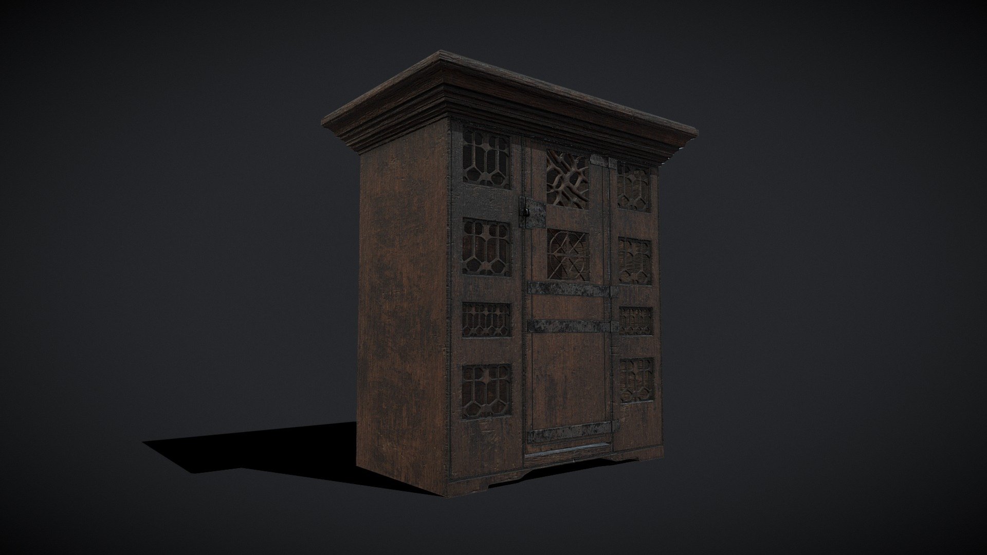 Rustic_Medieval_Wooden_Armoire - Buy Royalty Free 3D model by ...