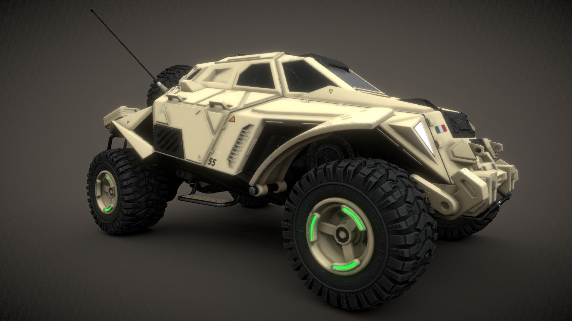 jeep scifi "LAV-D3" desert version - 3D model by giobiancoFB [5c30312 ...