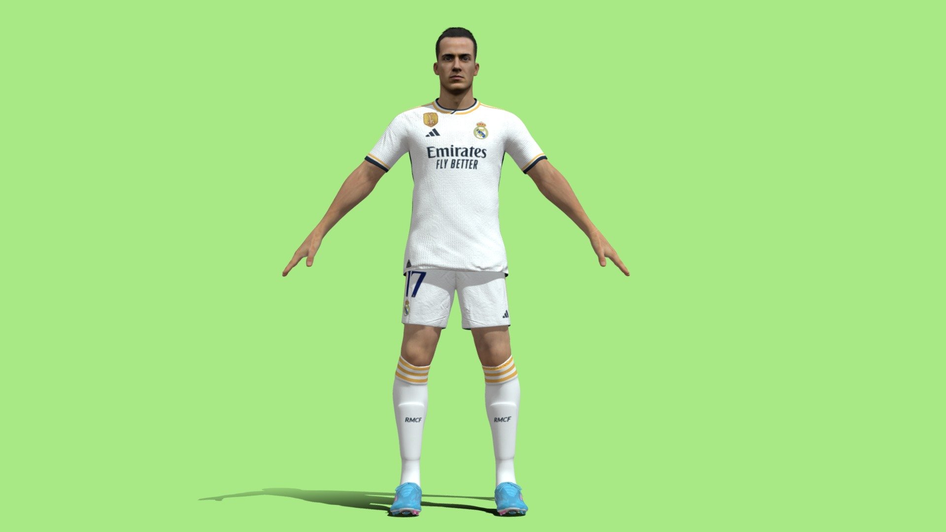 T-Pose Rigged Lucas Vázquez Real Madrid 23-24 - 3D model by 3dpassion ...