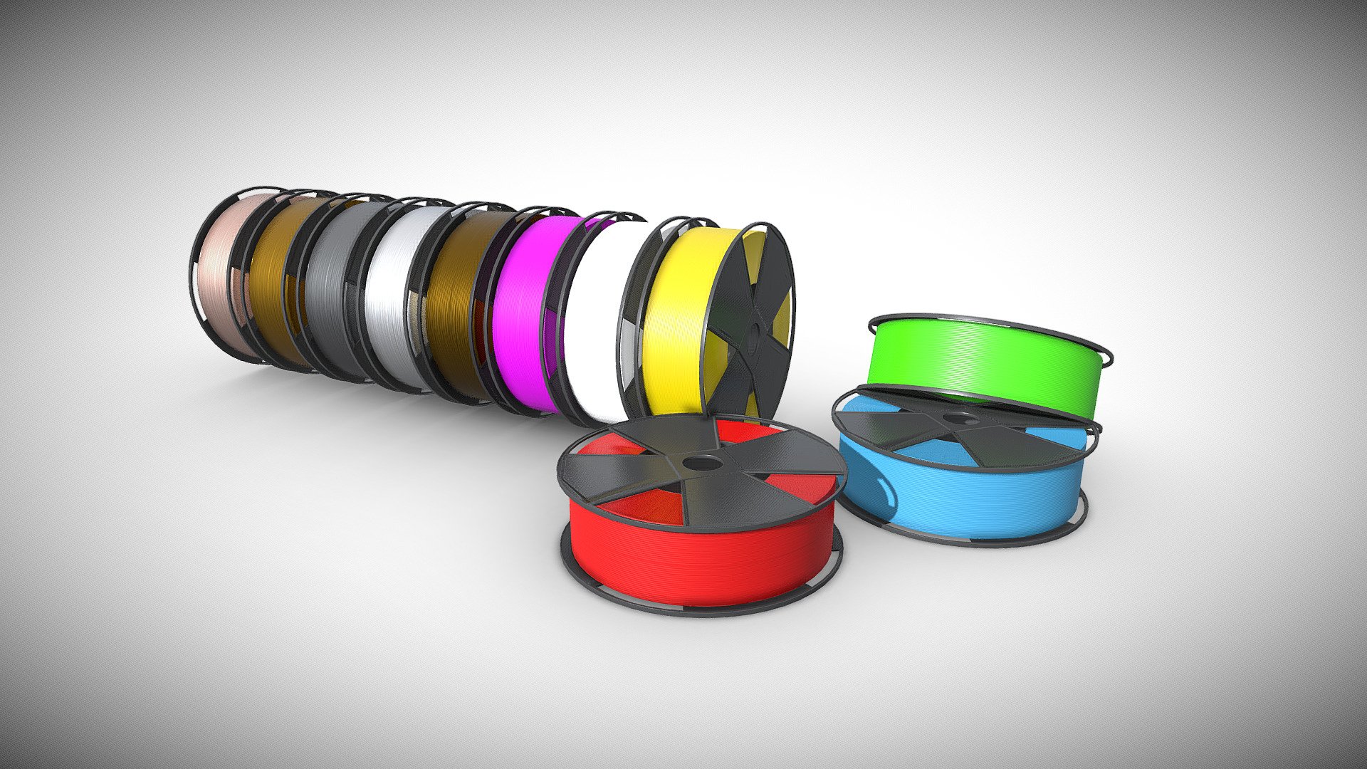 Filament Spools Pack - Buy Royalty Free 3D model by AntiquesScanning ...