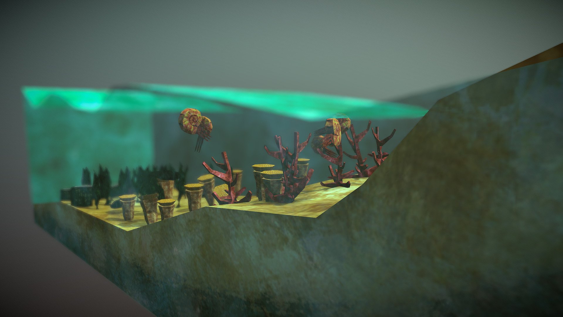 Paleozoic Environment - 3D model by alexislazaro [5c3cbdf] - Sketchfab