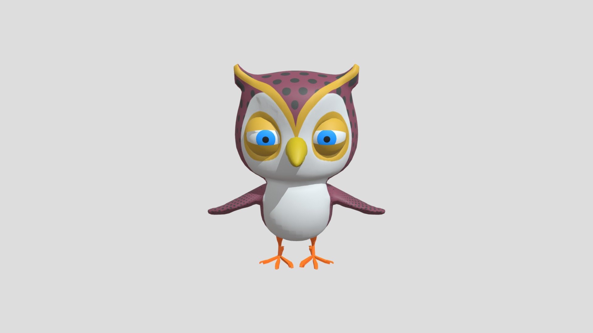 Wise Stylized Cartoon Owl 3D Model - 3D model by idevilal [5c3d641 ...