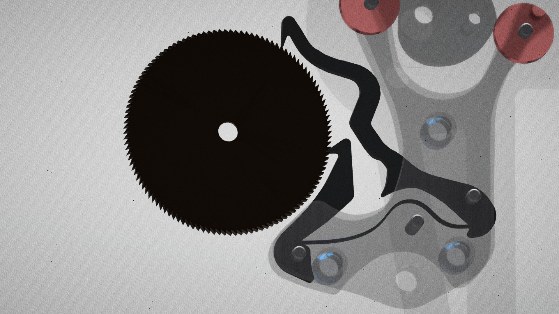 Detail of a self winding mechanism (wristwatch) - 3D model by C ...