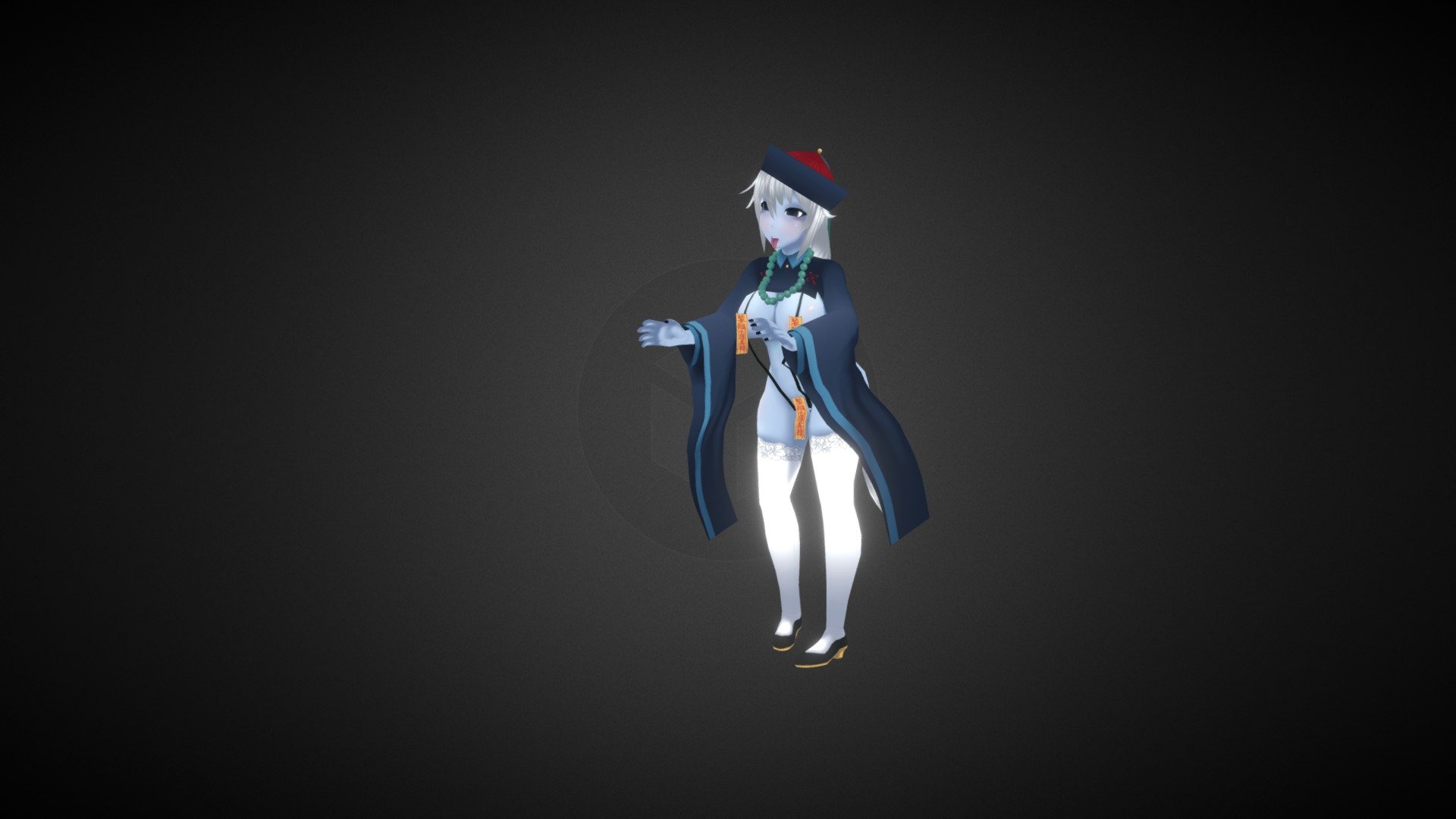 殭僵漿醬_ EAST ZOMBIE GIRL - 3D model by qknight [5c43446] - Sketchfab