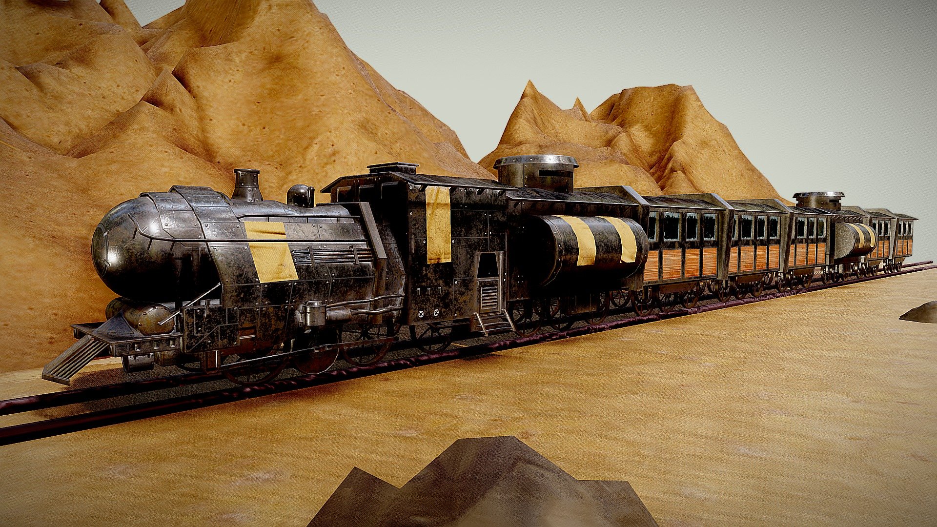 Desert Train - 3D model by Pablo D. Becerril (@pablobs182) [5c46607 ...