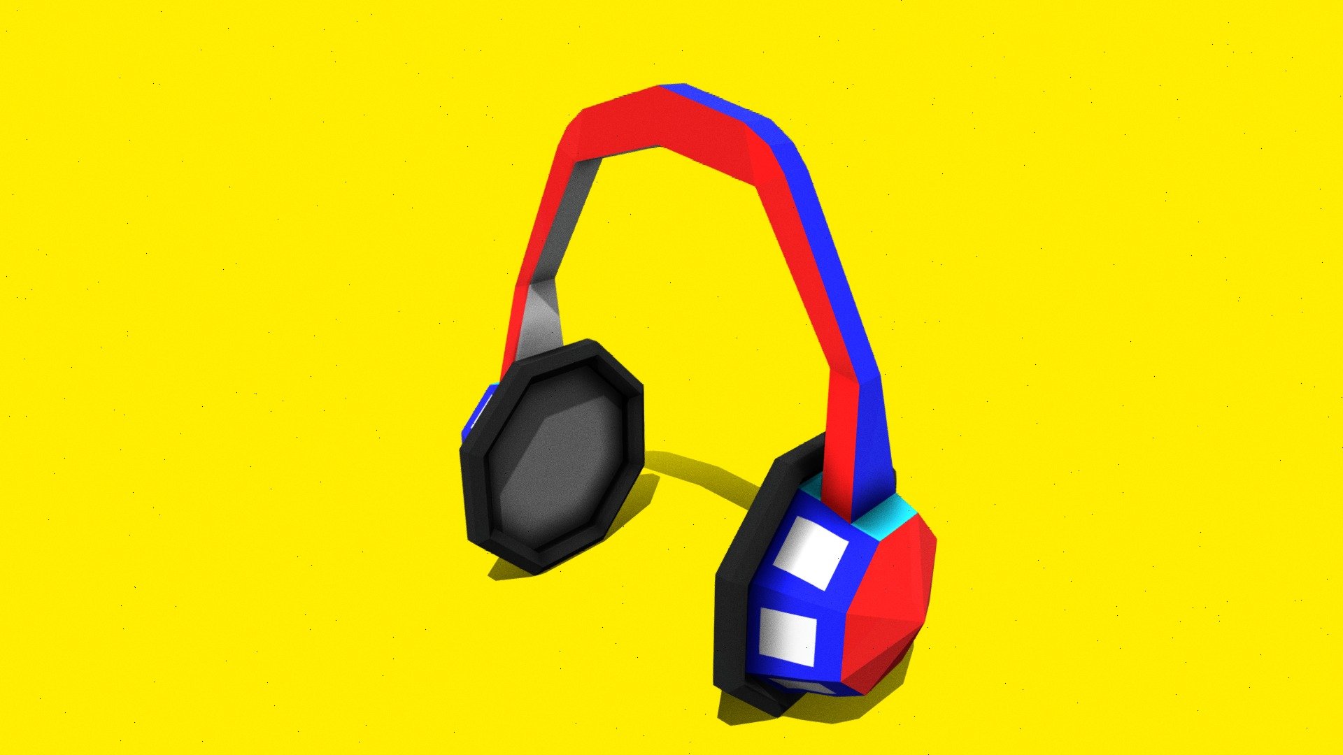 Low-poly_headphones - Download Free 3D model by DiuzgAn [5c48a8c] - Sketchfab