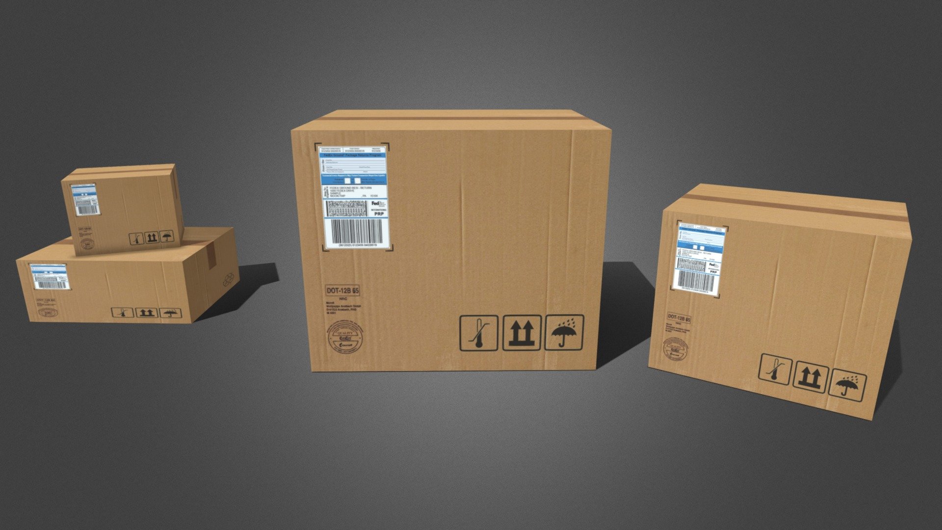 Cardboard boxes - 3D model by Rodri (@rodrigodelpozo99) [5c4cc02 ...