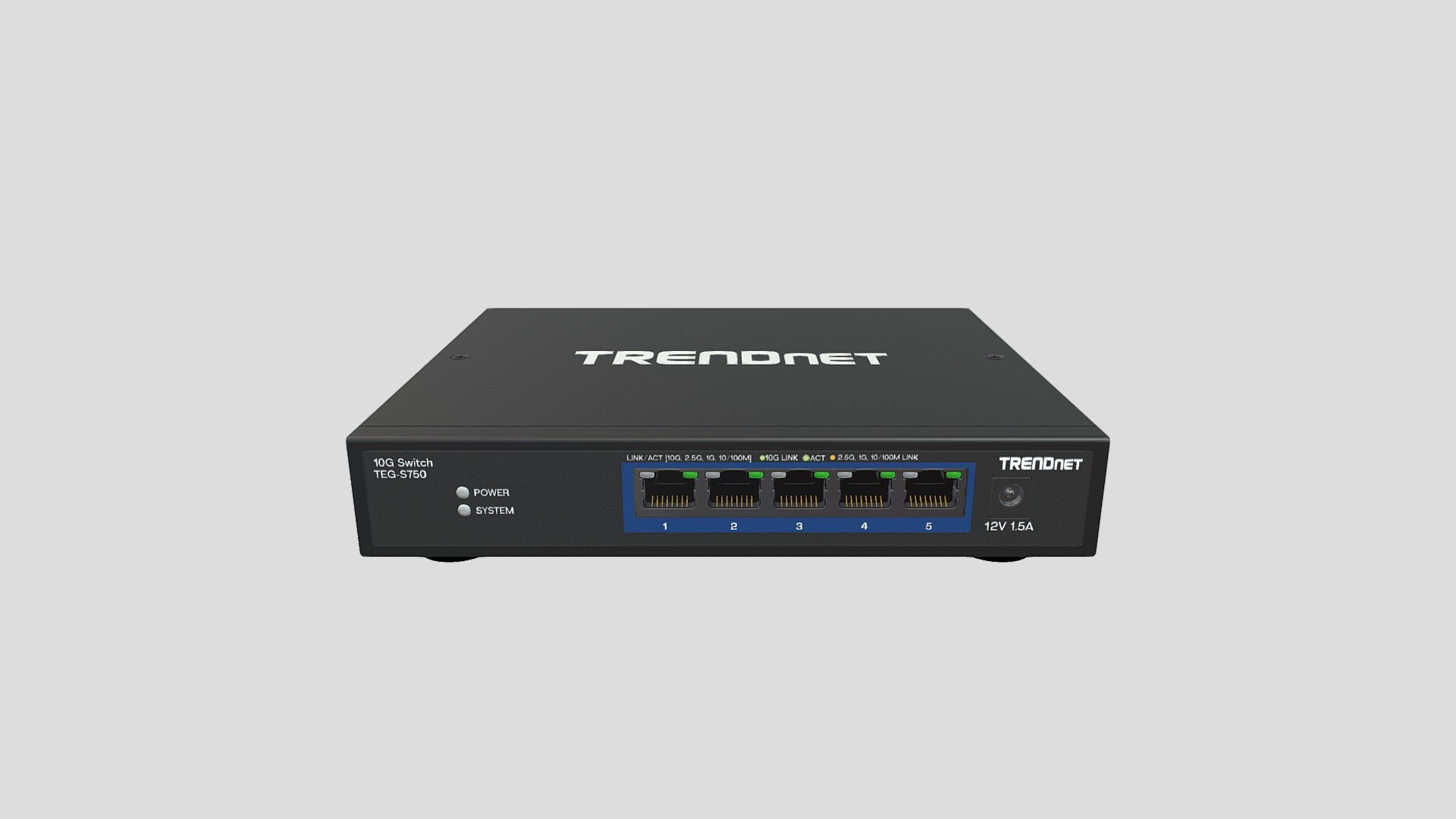 TRENDnet TEG-S750 5-Port 10G Switch - 3D model by GfK Etilize Inc ...