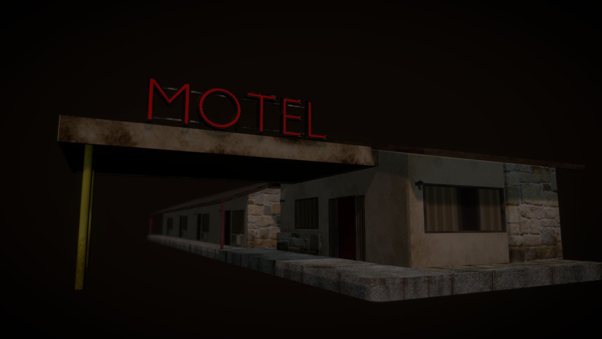 MOTEL - Download Free 3D model by Grimecent [5c54035] - Sketchfab