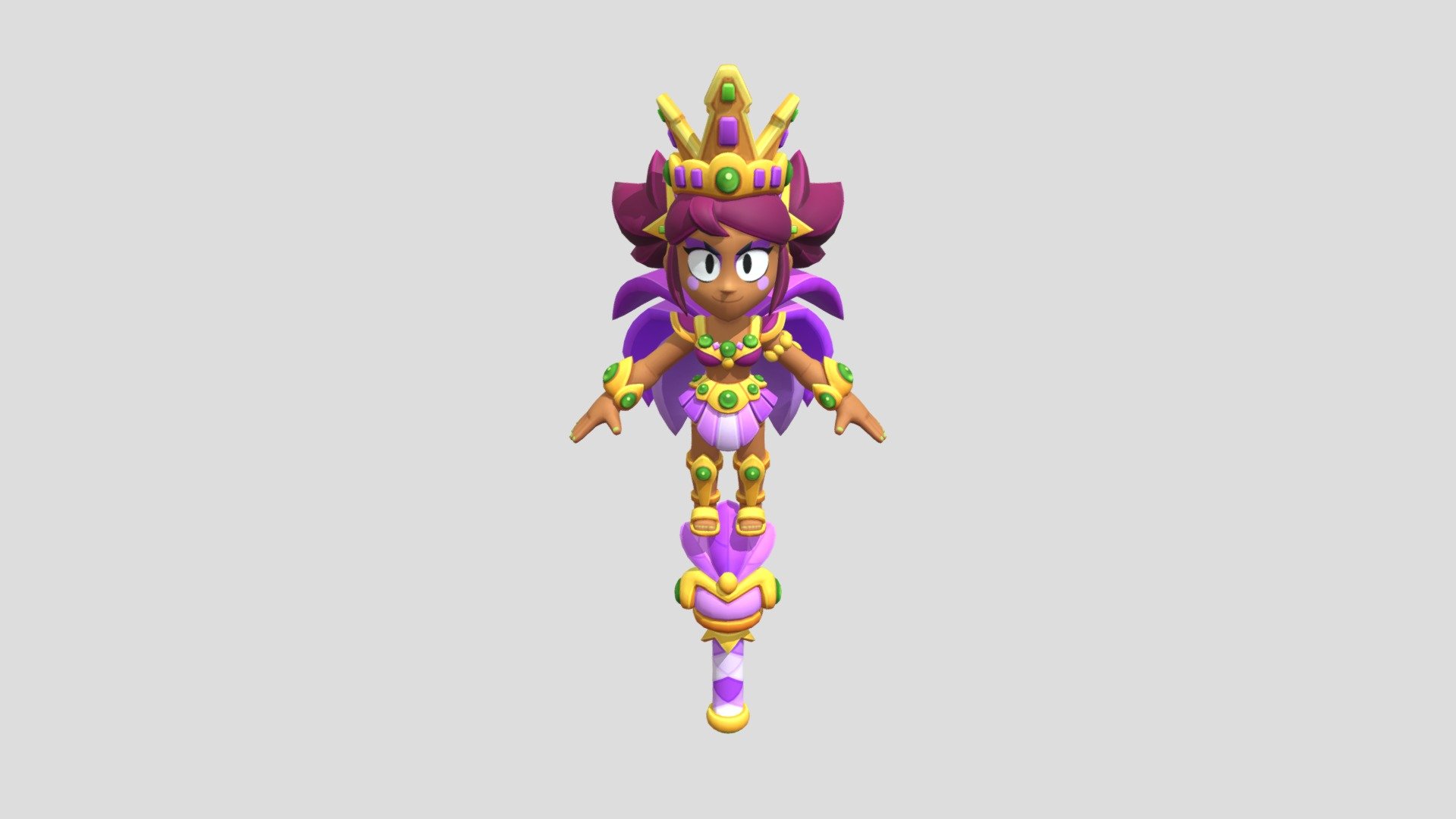 Mandy-brawl-stars-carnaval-skin-t-pose - Download Free 3D model by ...