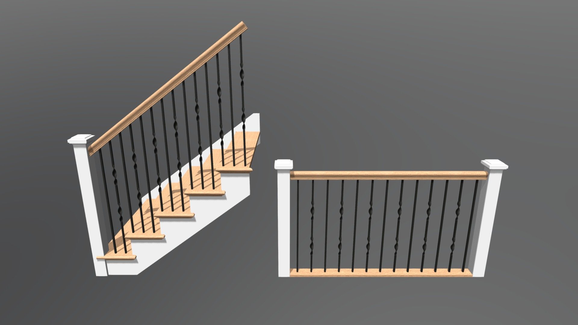 Styles for 34906 Unit C stair 3-29-19 - 3D model by designedstairs ...