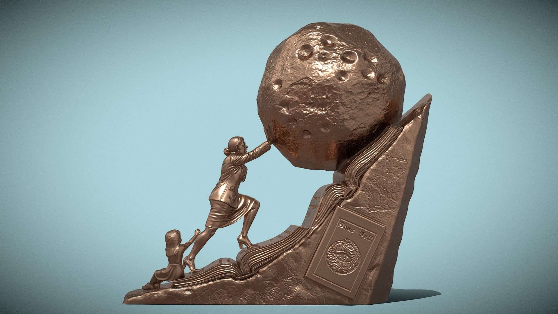 The Weight of Success - Modern Sisyphus - 3D model by Marius Ciulei ...