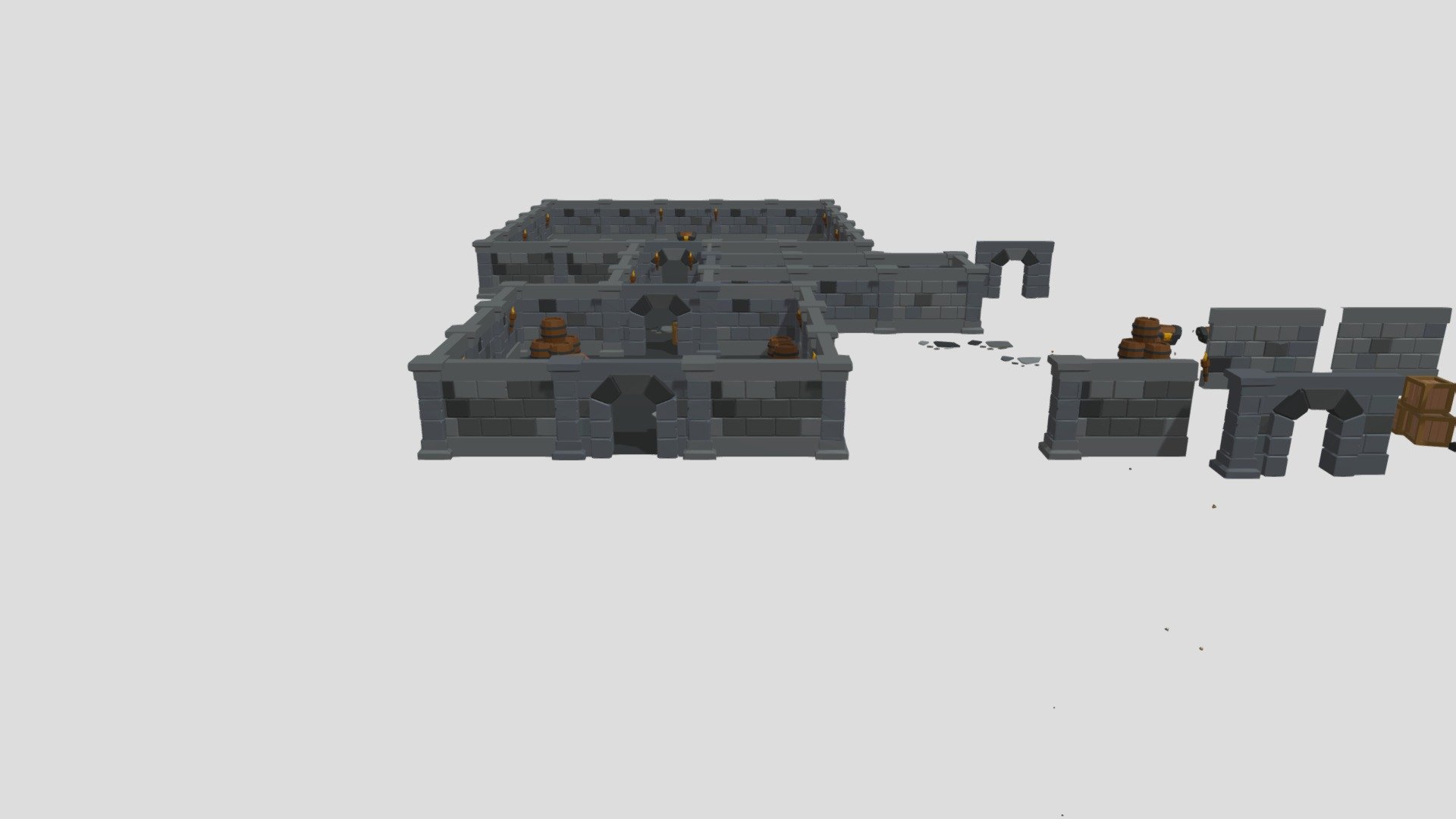 Low Poly Modular Dungeon - 3D model by Batuhan Gocmen (@batuhangocmen ...