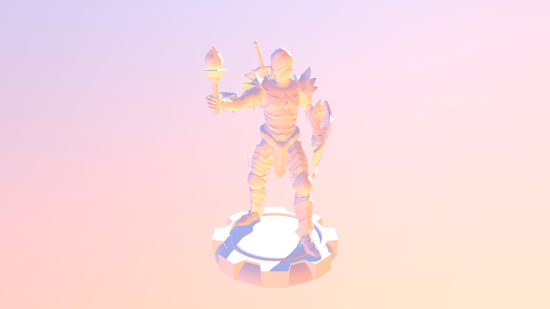 Knights of Glory - Torch Pose - 3D model by bluegeargames [5c6d833 ...