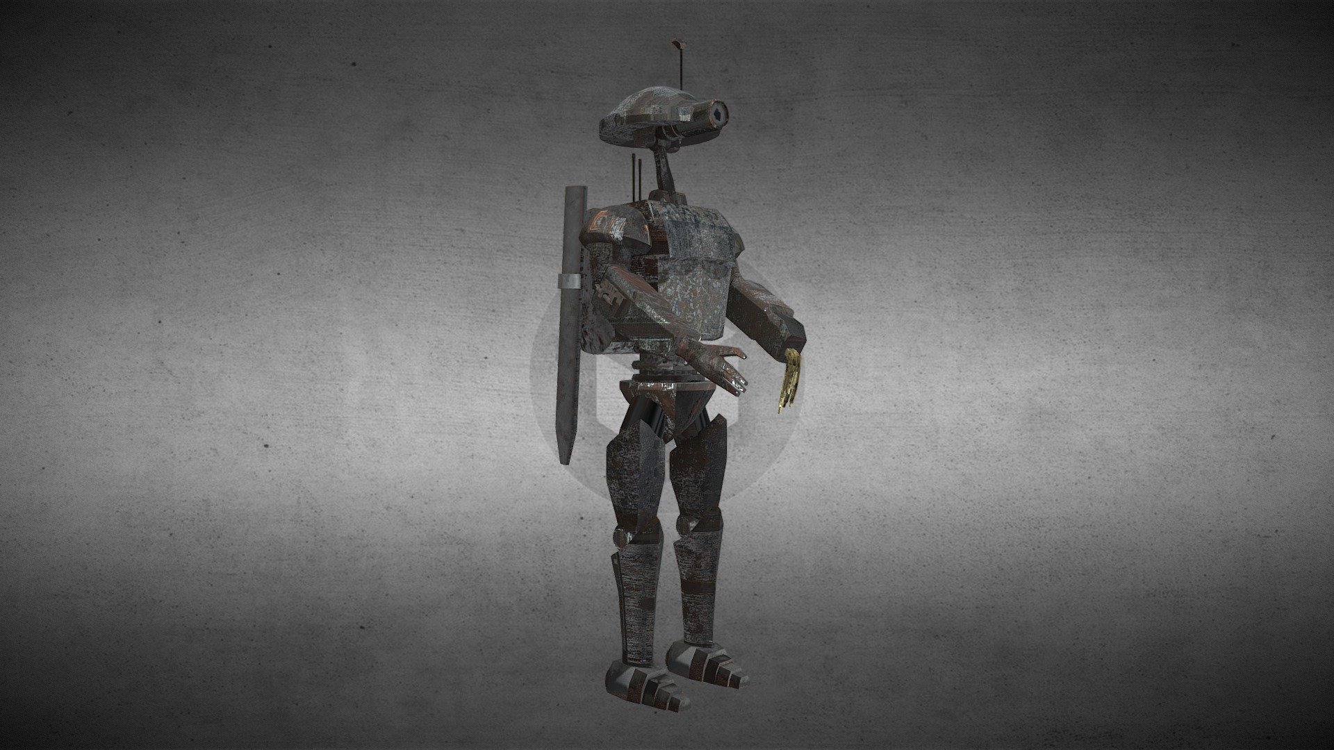Rusty Robot - Download Free 3D model by Bucks (@Its_Bucks) [5c70d4f ...