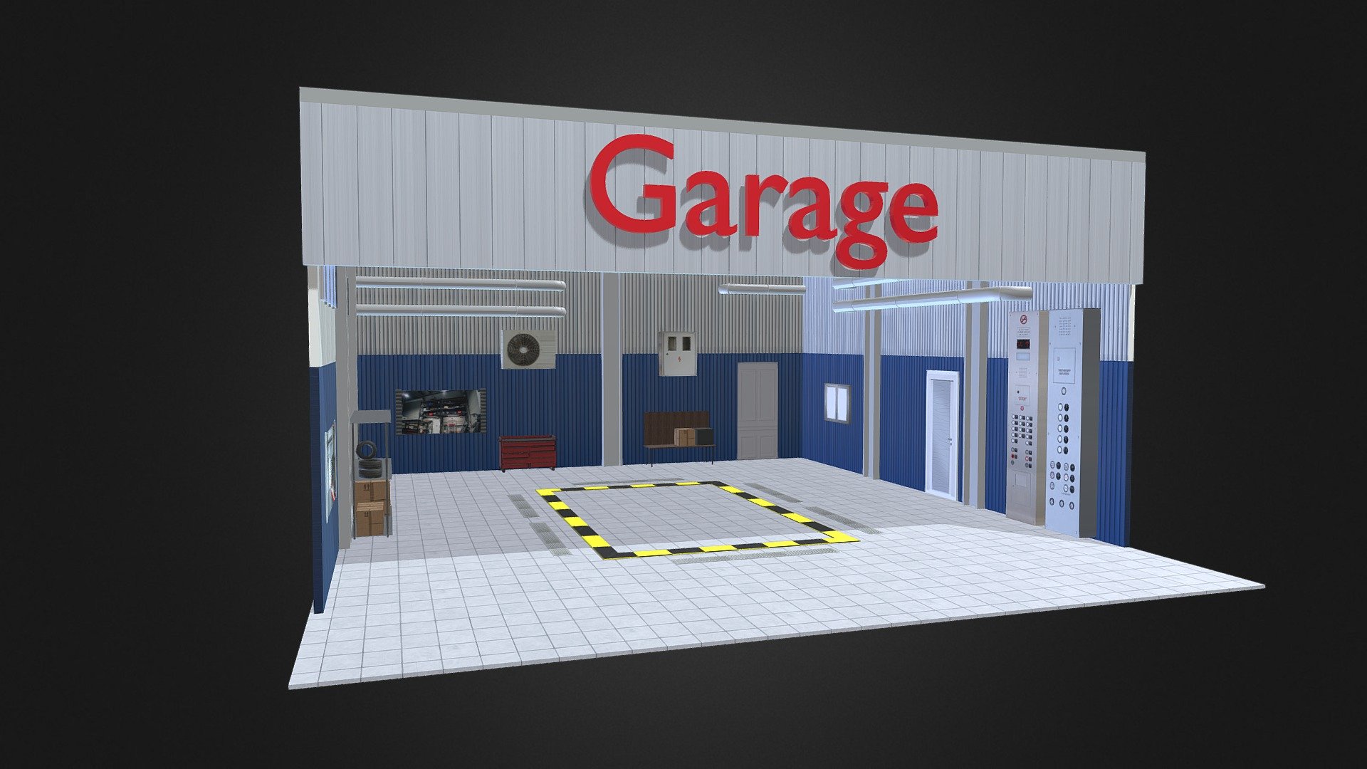 Garage - 3D model by zaidi40621 (@xaidi40621) [5c73a93] - Sketchfab