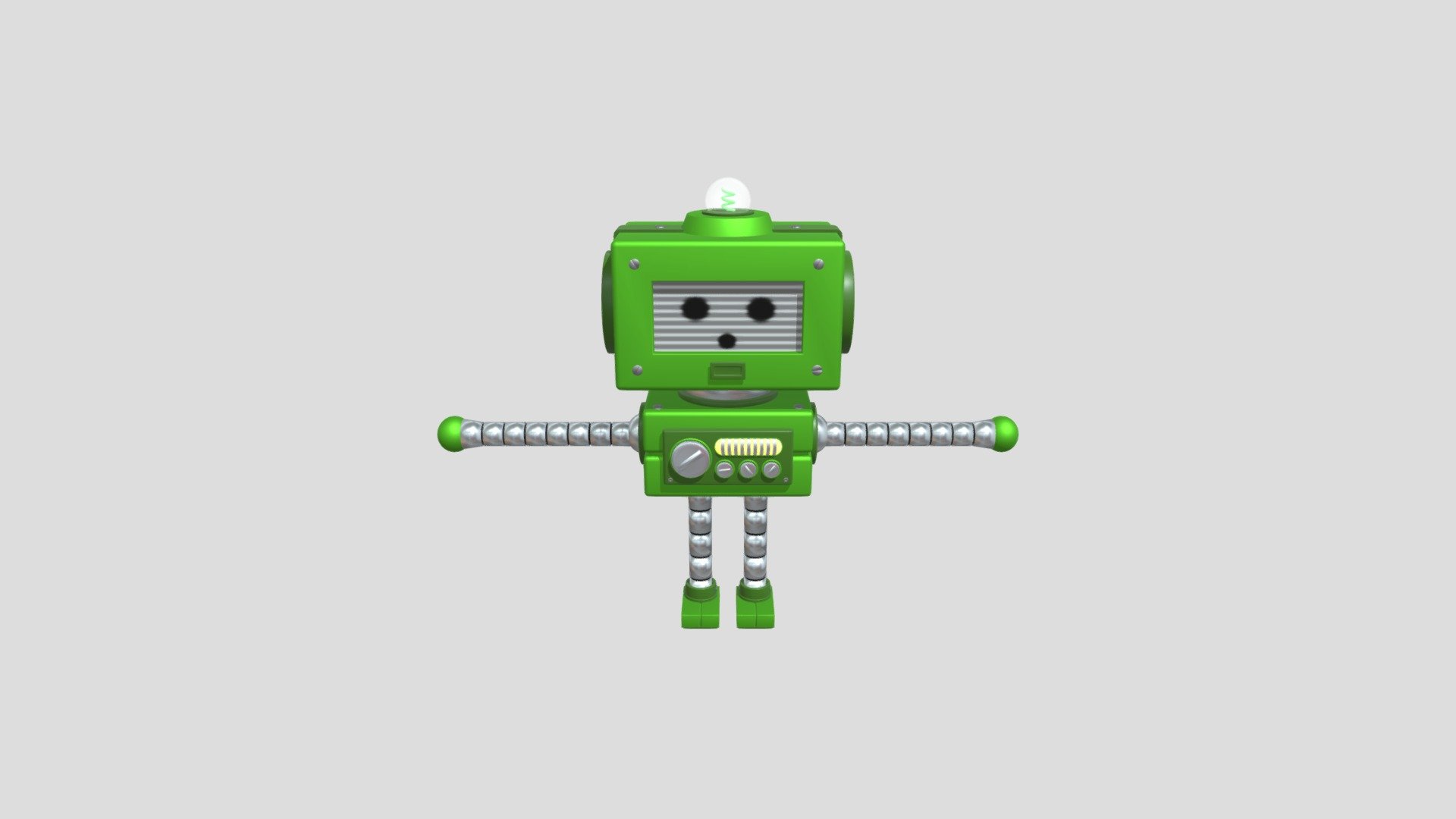 Cute robot - Download Free 3D model by mrruk3r [5c75129] - Sketchfab