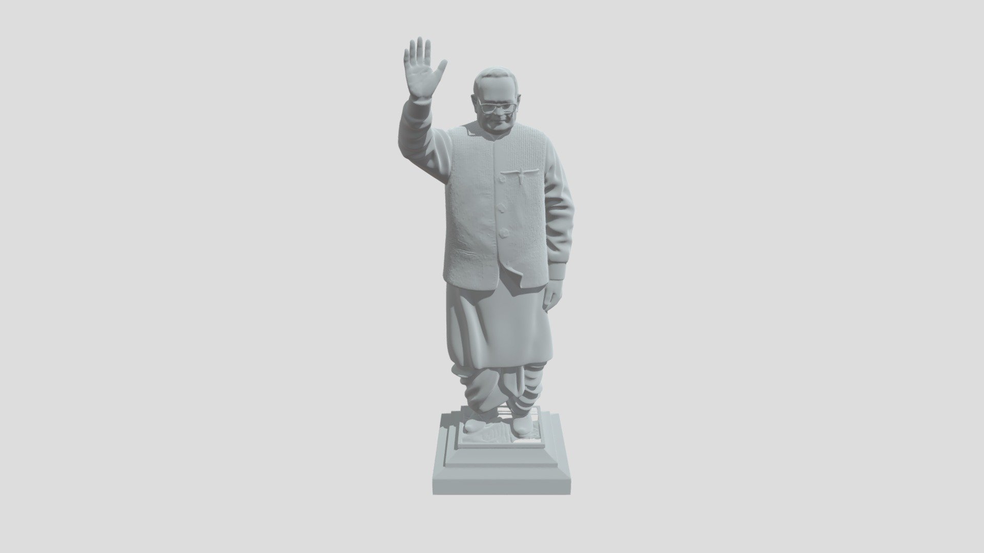 Statue with Raised Hand - 3D model by gauravmzade [5c76f96] - Sketchfab