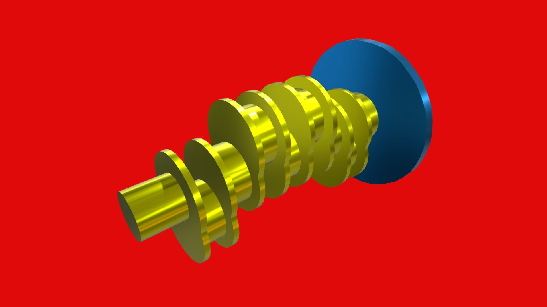 4 cyl crank and flywheel - 3D model by fasteng [5c7accf] - Sketchfab