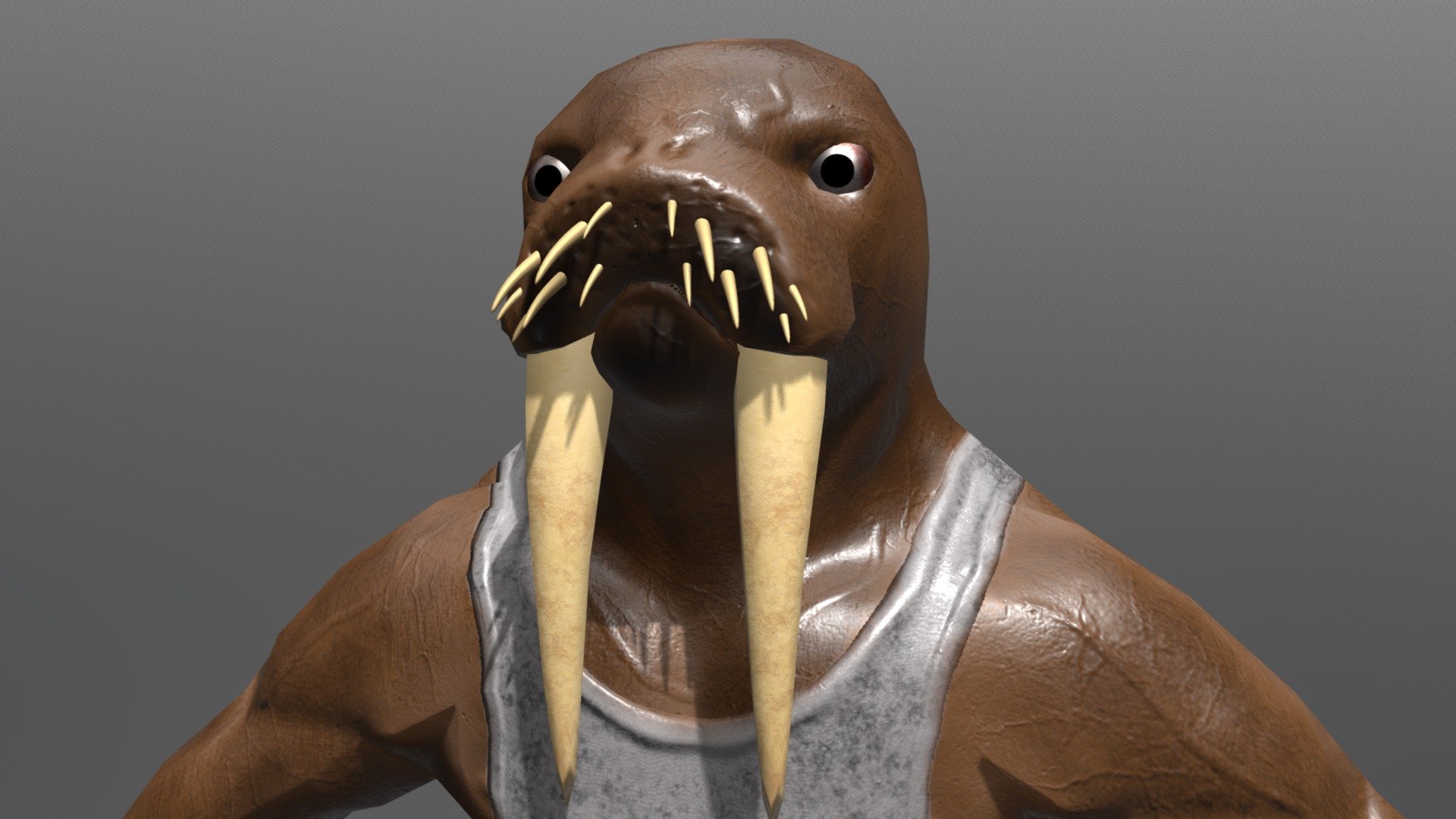 muscular Walrus - 3D model by fishermen3d [5c7dea7] - Sketchfab