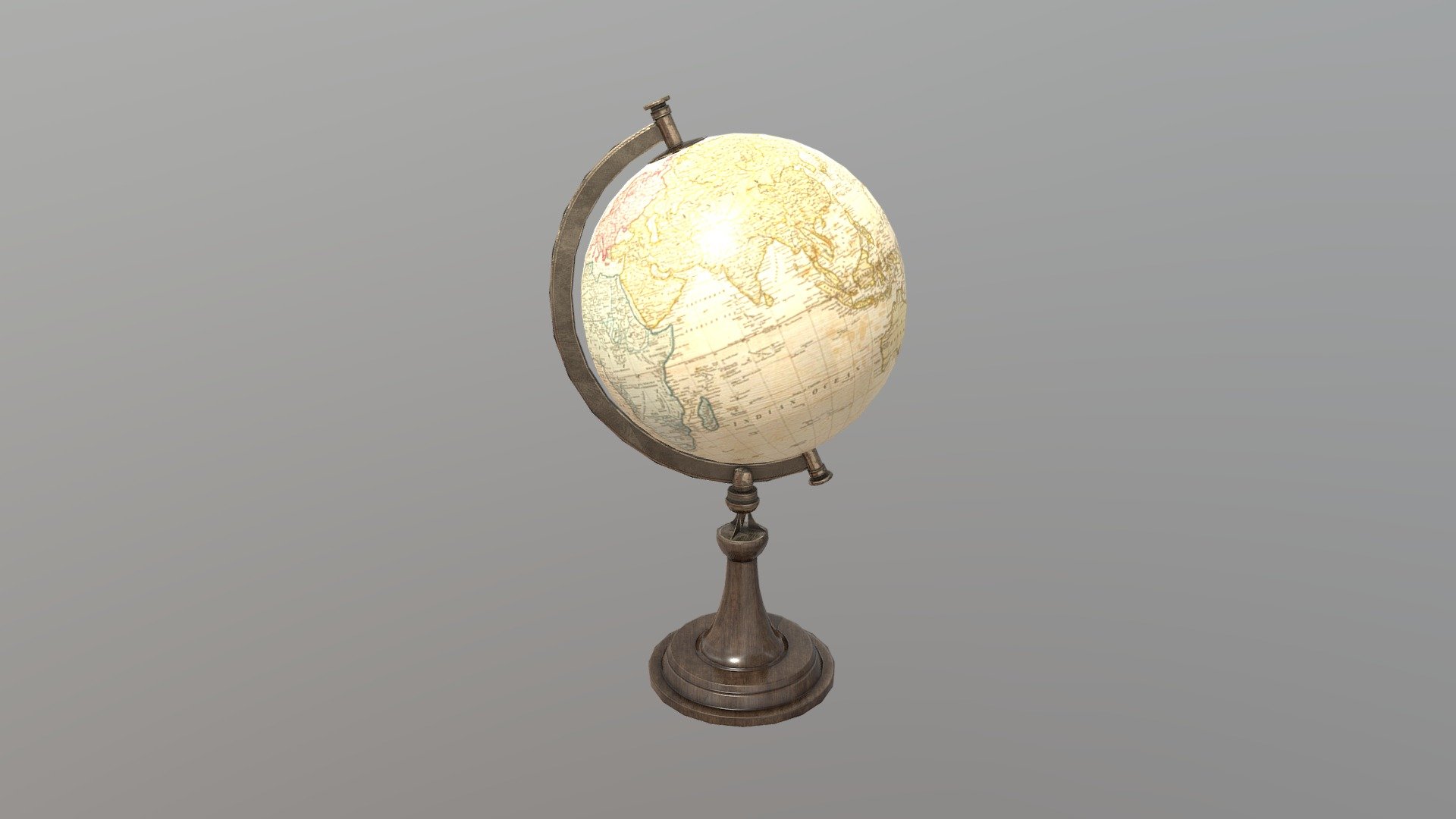 1950's World Globe - 3D model by Shadax [5c7f858] - Sketchfab