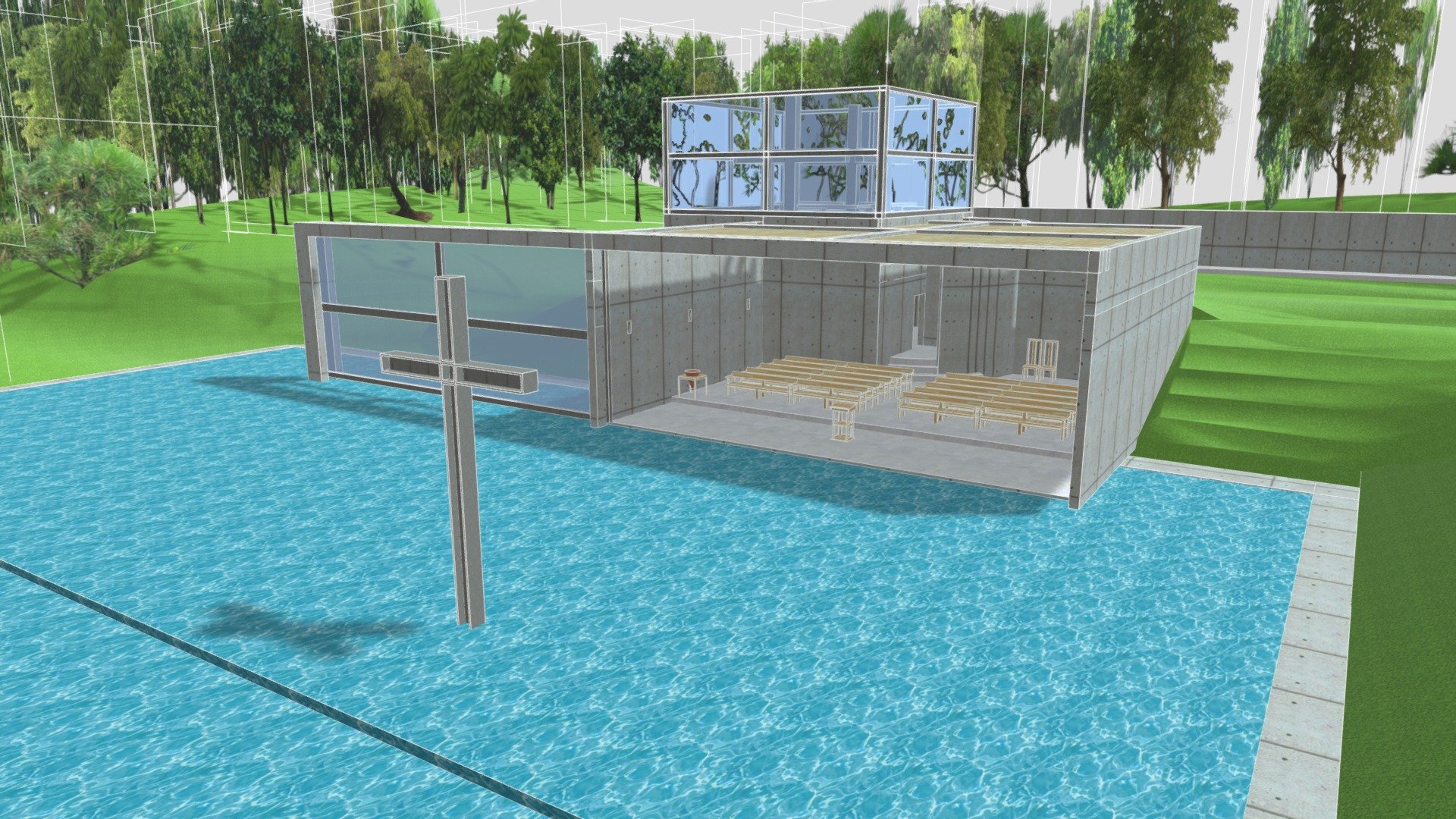 Church on the water - Tadao Ando - 3D model by Matheus Rudo (@Matheus ...