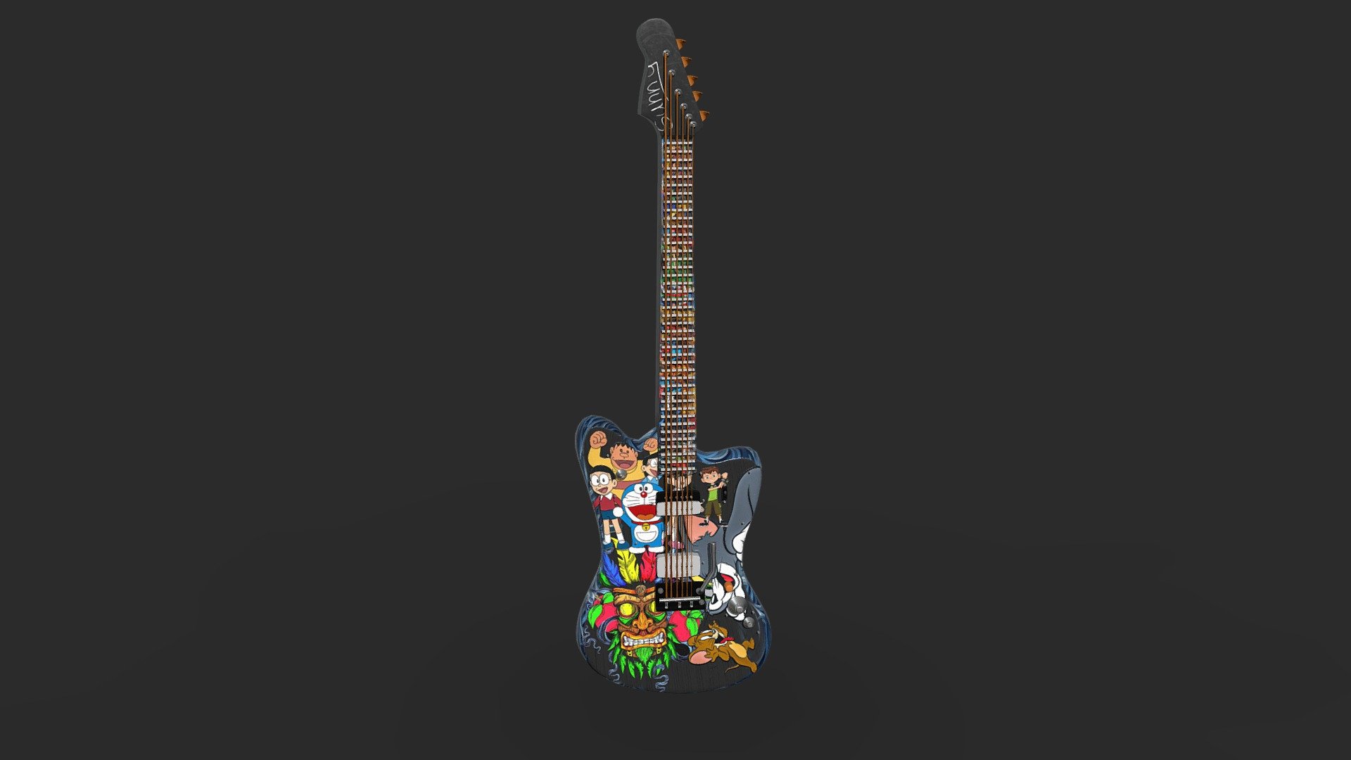 Guitar - Download Free 3D model by Venkatesh (@sunnyvenkatesh92 ...