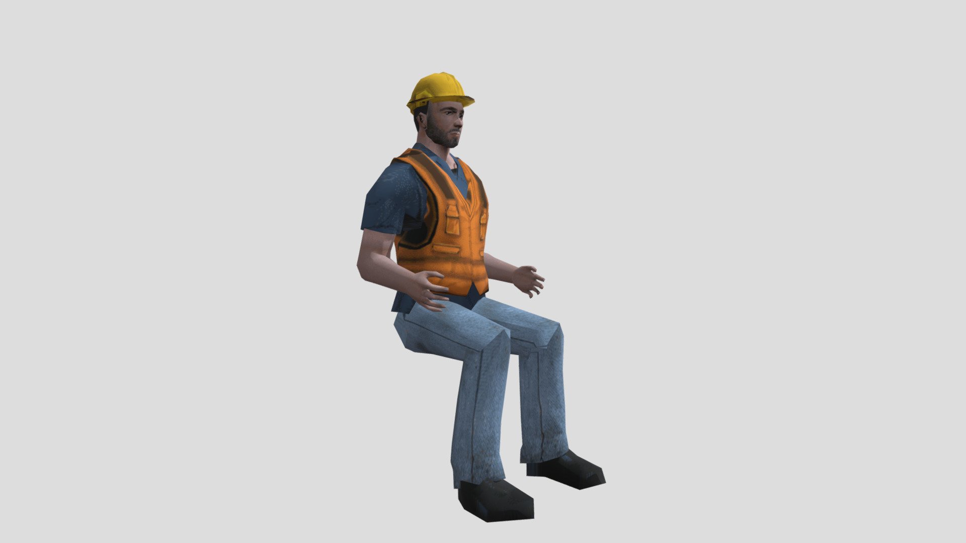 Construction Worker 1 (Seated) 1A - Buy Royalty Free 3D model by Nucity ...