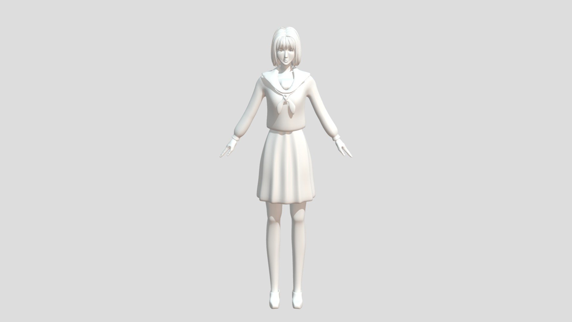 Female Model -school girl - 3D model by viamuu [5c8b7b4] - Sketchfab
