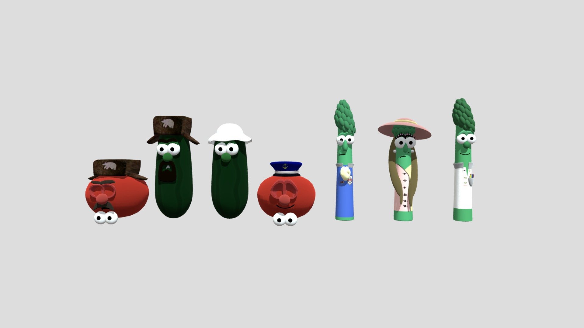 Larry's Lagoon Characters - Download Free 3D model by RavenclawNimbus ...