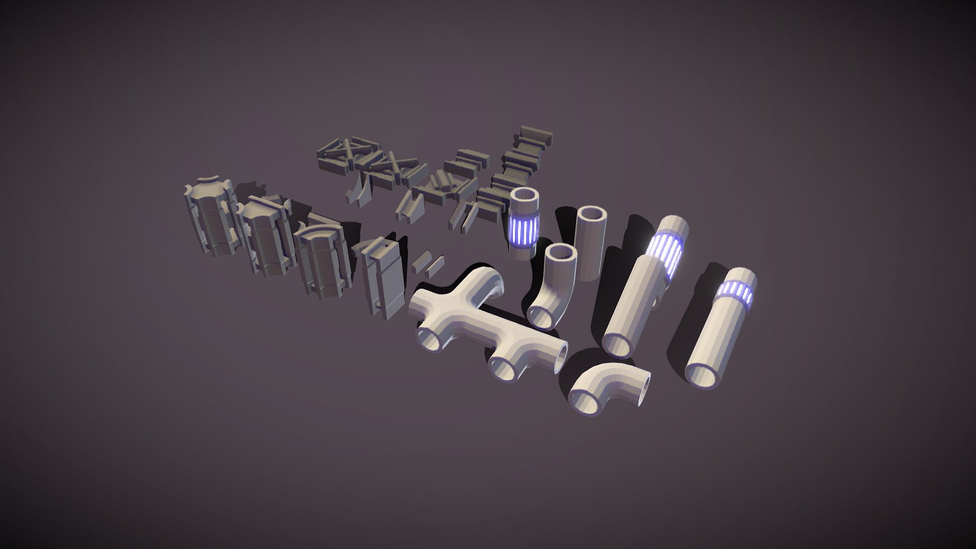 Pipes&Holders - Tileset Pack - Download Free 3D model by MRowa [5c923ae ...