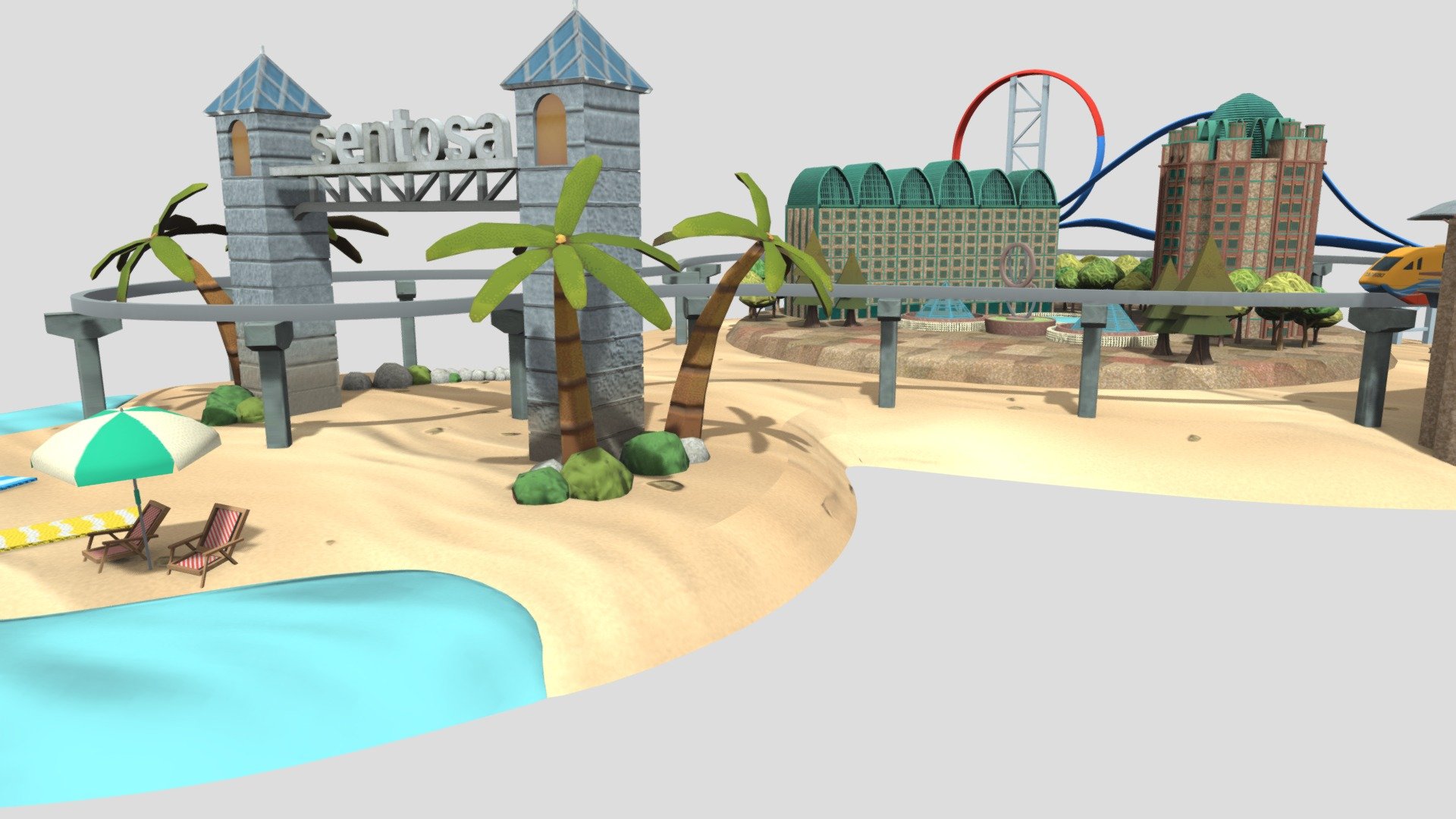 Sentosa, Singapore - 3D model by patrick.young [5c930dc] - Sketchfab