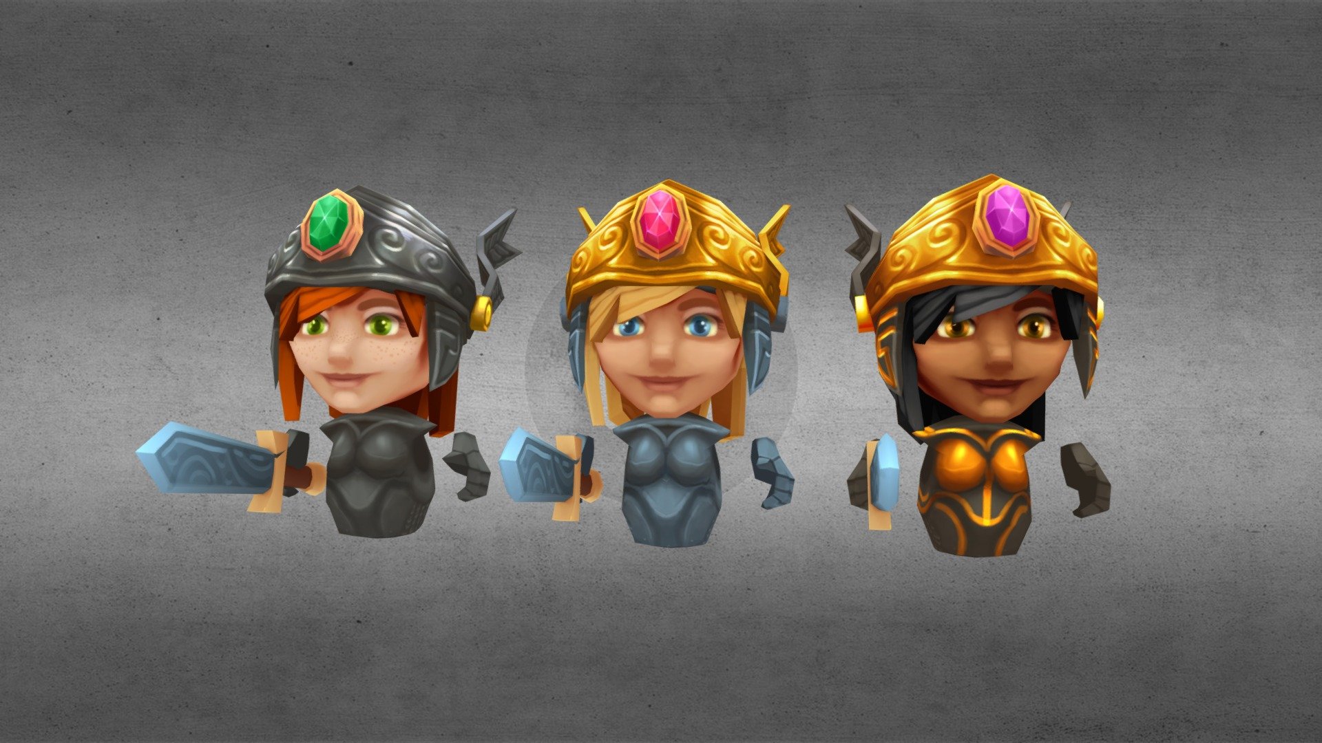 Hero Amy - Texture Variations - 3D model by patatajec [5c93b5a] - Sketchfab