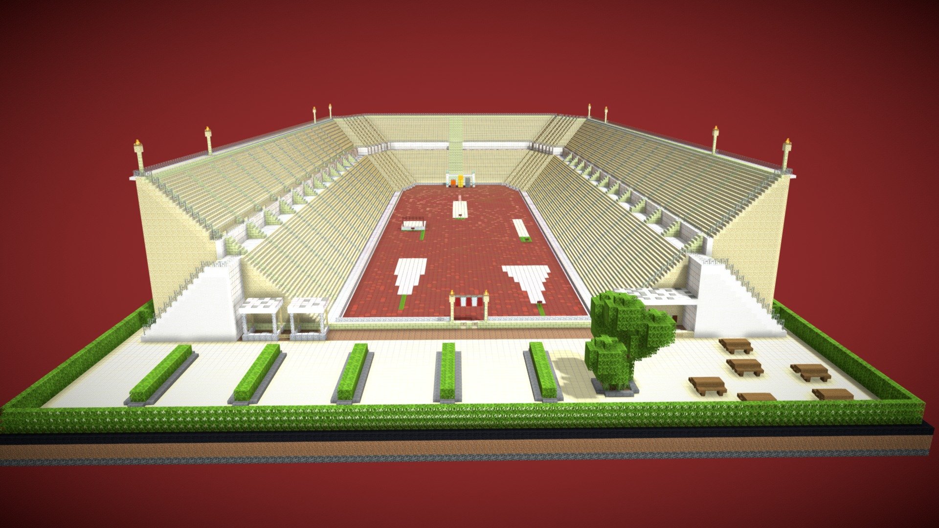 Panathenaic Stadium Minecraft Map - 3D model by CKostis (@KostisMalade) [5c95992] - Sketchfab