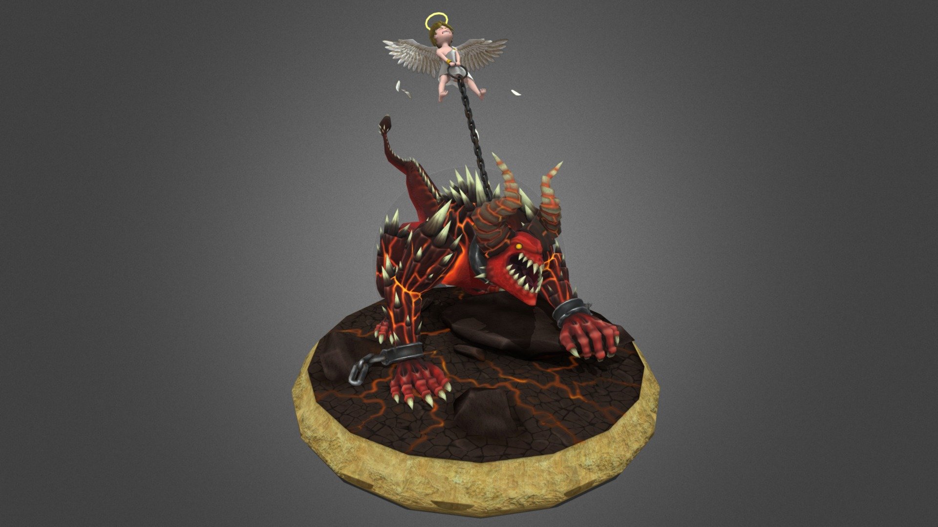Walking my Demon. - 3D model by Yannoob [5c96a0c] - Sketchfab