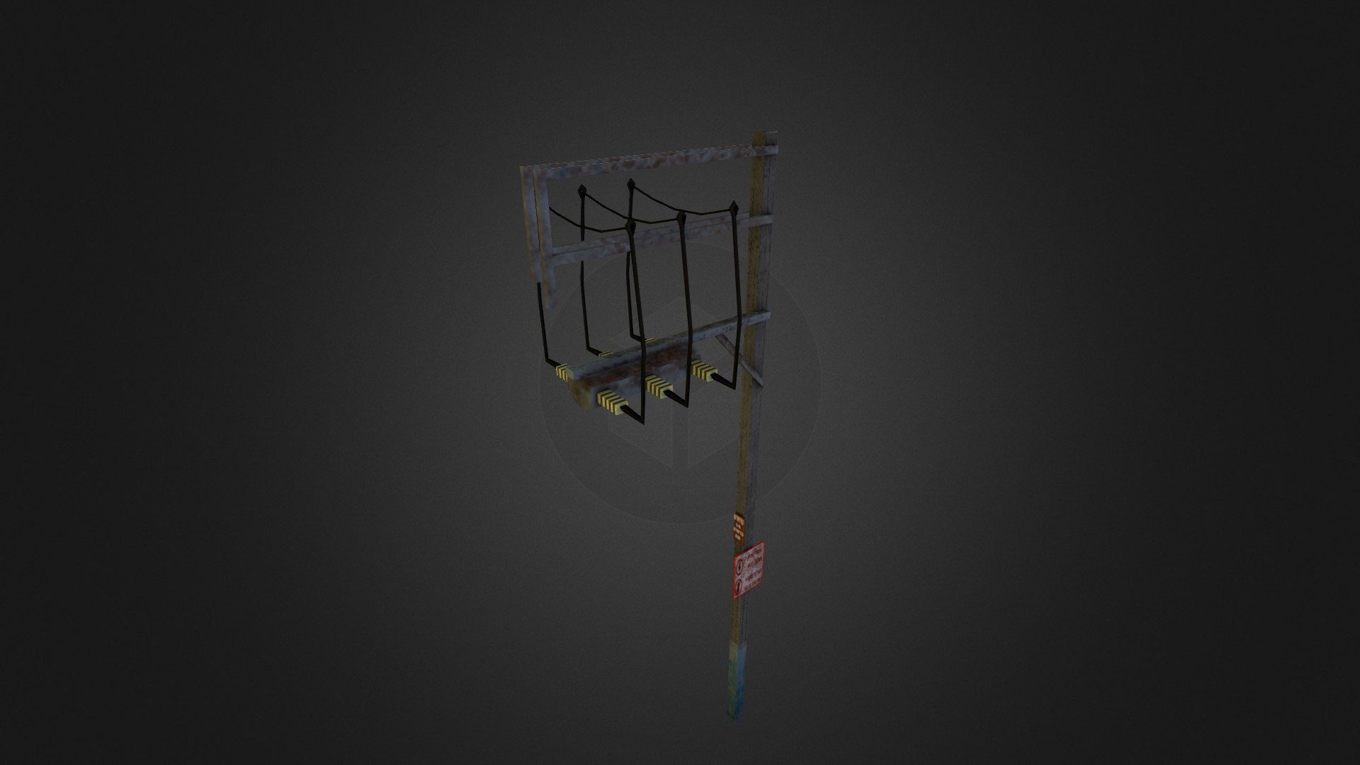 Phone Pole - Low Poly - 3D model by zecheeseking [5c97711] - Sketchfab