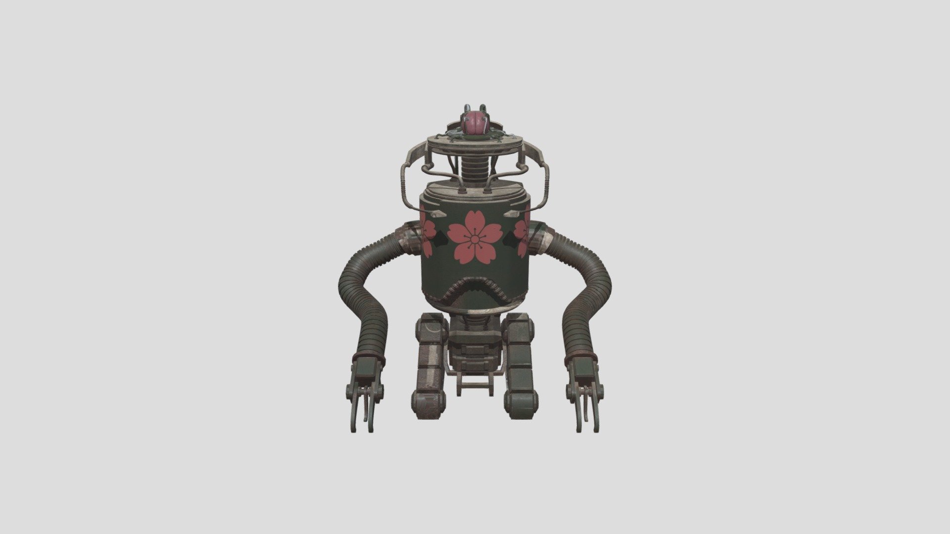 Ancient Sakura Robot - 3D model by kit (@kittyk) [5c97b5a] - Sketchfab